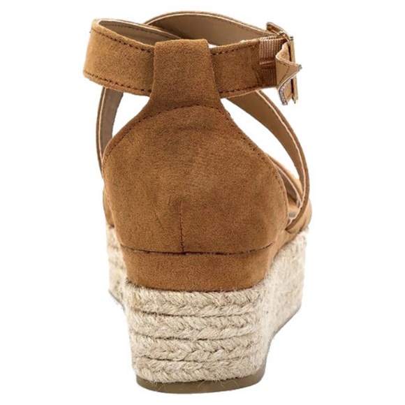 Shoes | New Tan Cross Straps Platform Espadrille Sandals | Poshmark